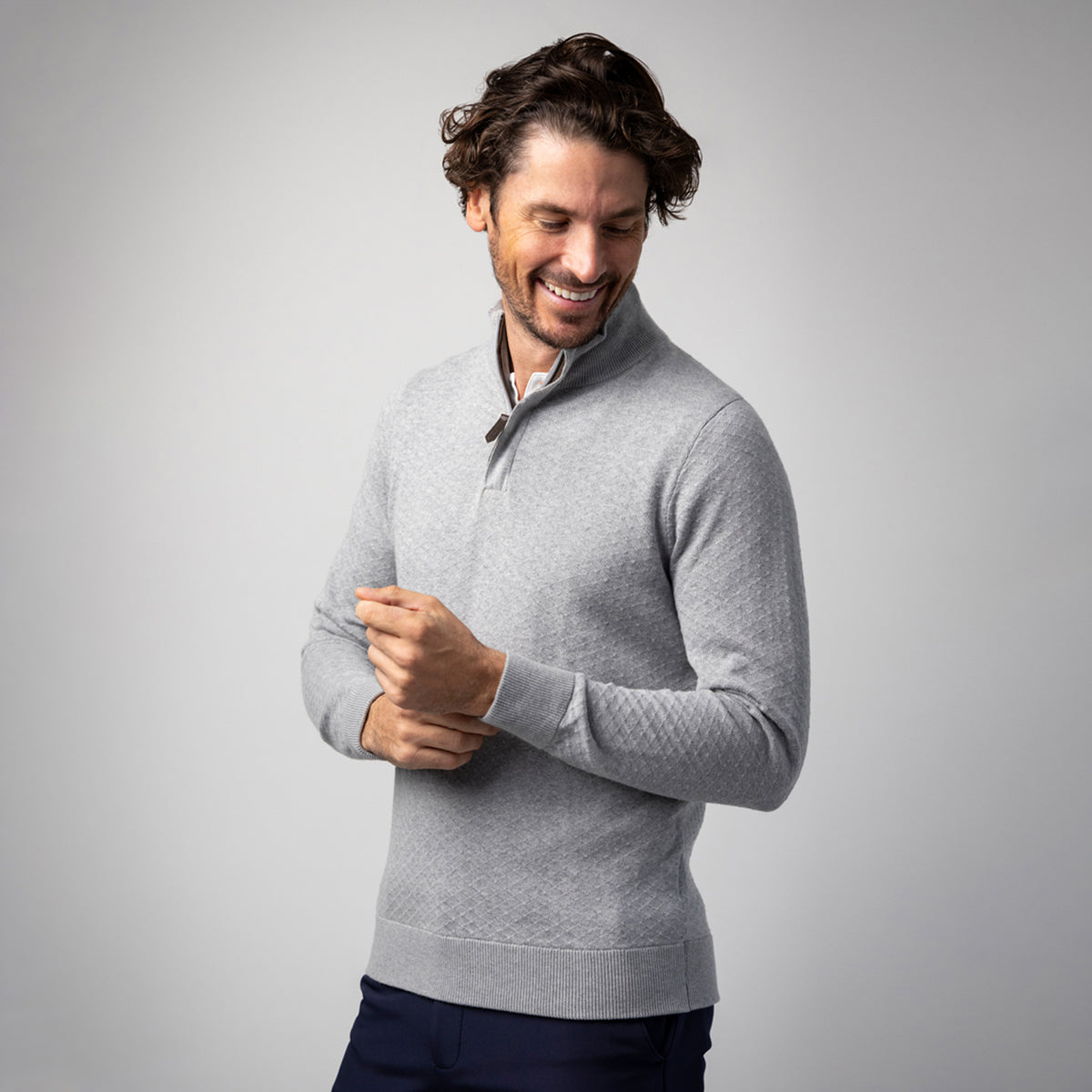 Glenmuir Mens Diamond Knit Cotton Sweater – GolfGarb